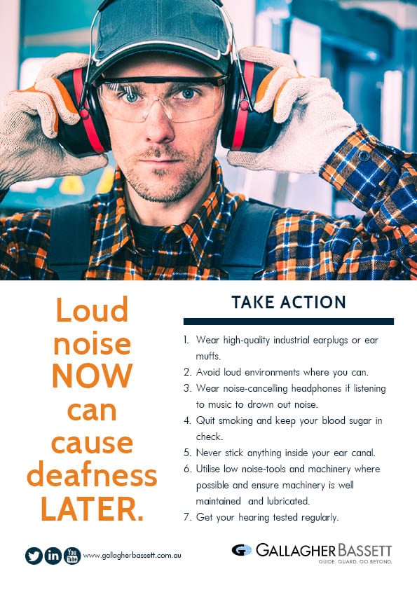 Poster: Protect your hearing from loud noise at work